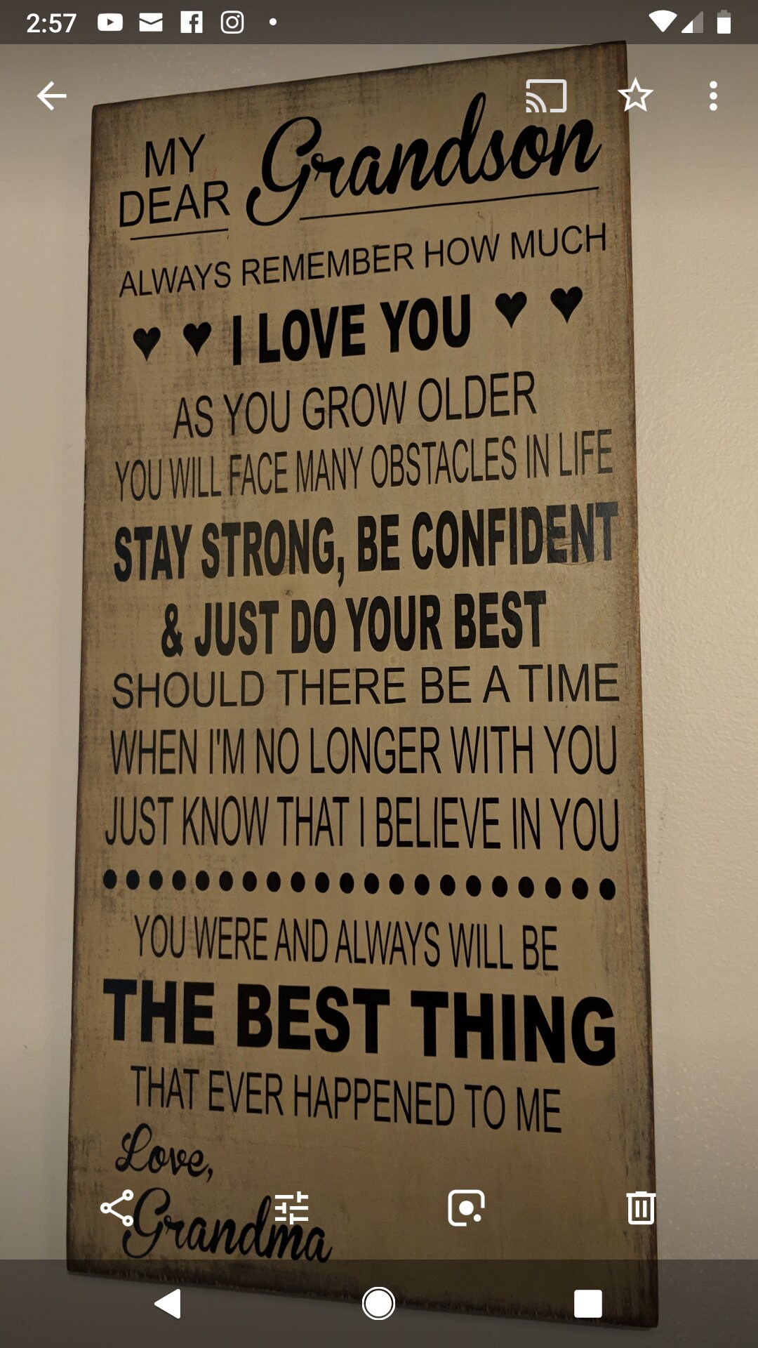 My Dear Grandson/ Granddaughter- Primitive Wood Sign - Etsy