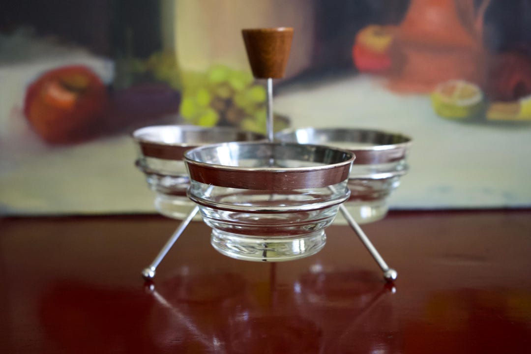Vintage Condiment Holder With Stand MCM Condiment Caddy - Etsy
