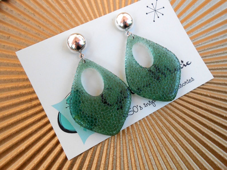 See-through Green Bubble Drop Earrings Glitz-o-matic - Etsy