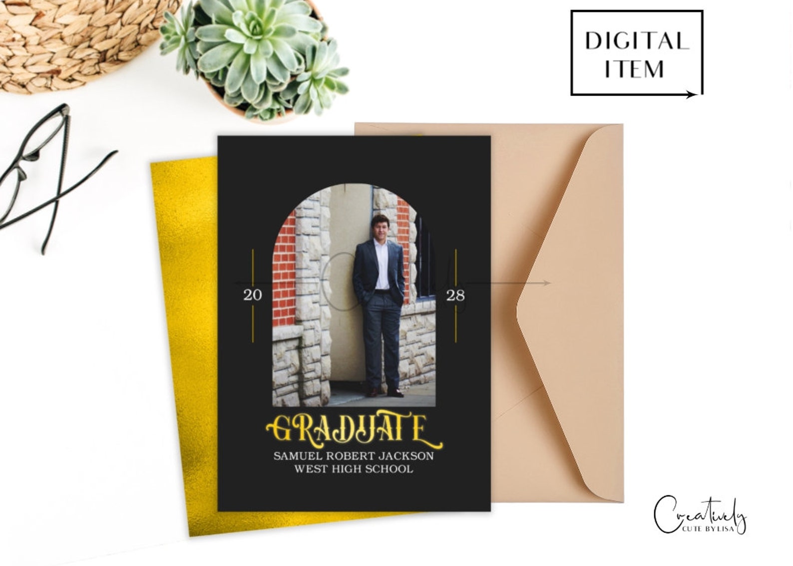 Graduation Card, Grad Announcement, Senior Graduation, High School Grad ...