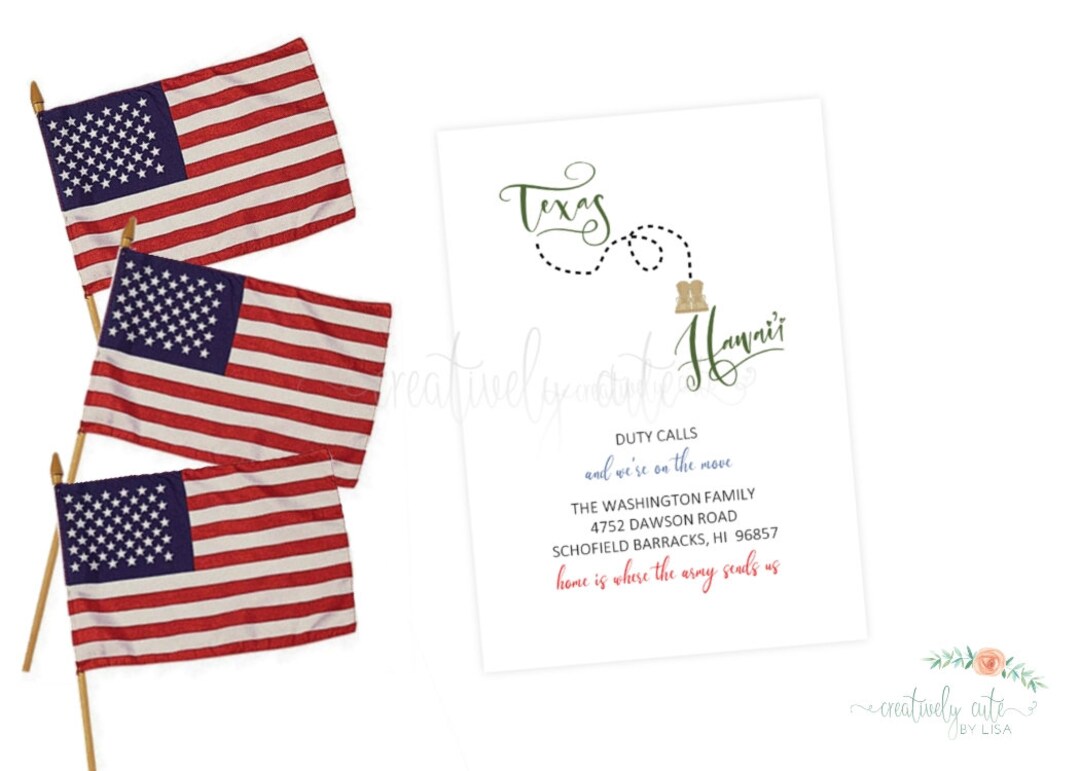 Army Moving Announcement, Army PCS, Army Family, Military Moving ...
