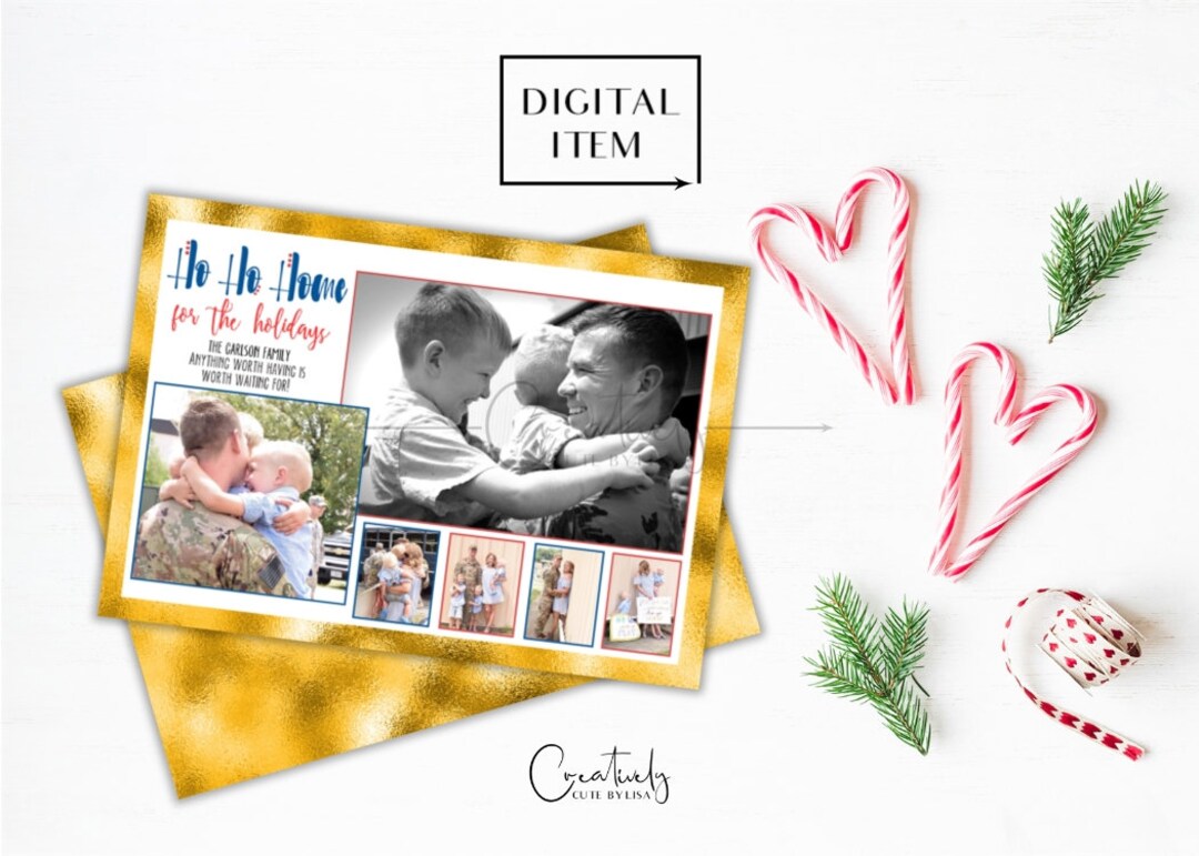 Military Christmas Card, Military Holiday Card, Patriotic Christmas ...