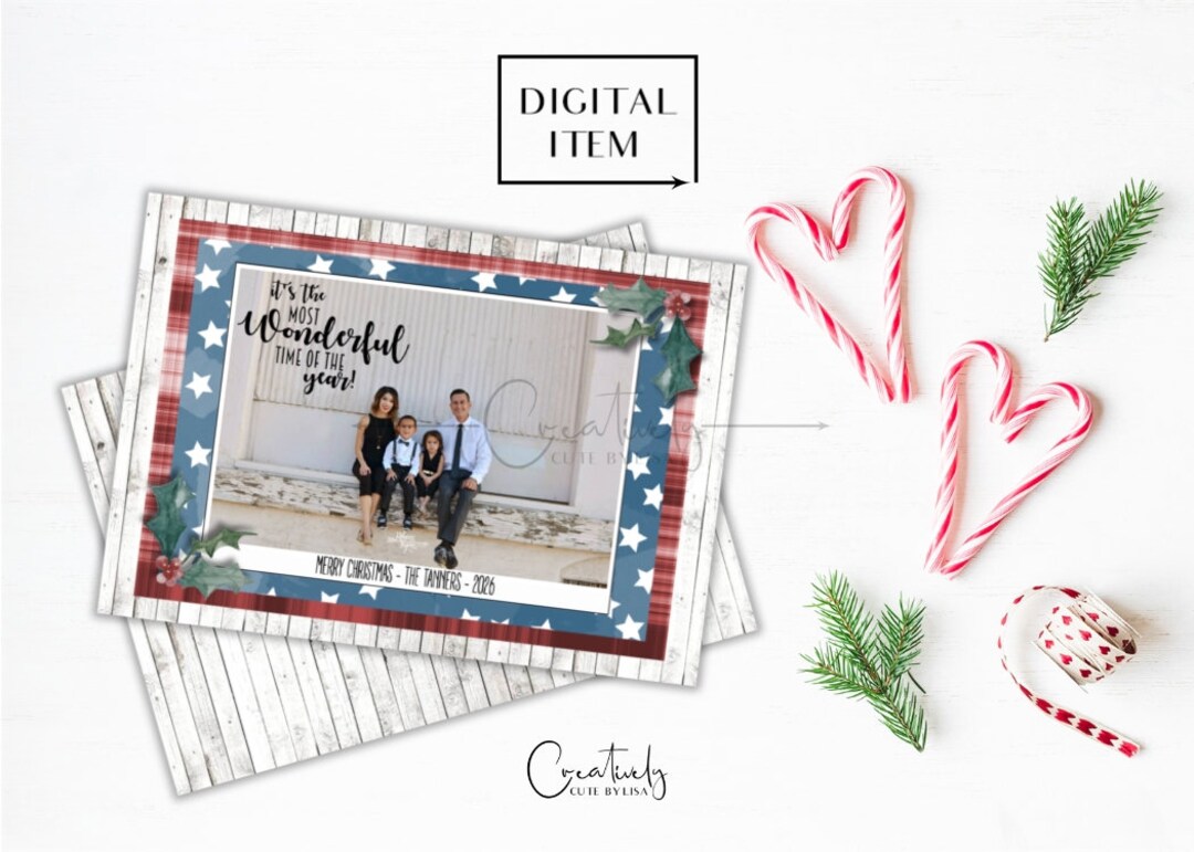 Military Christmas Photo Card, Most Wonderful Time of the Year ...