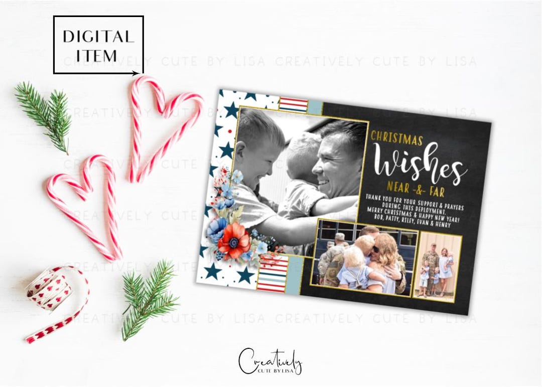 Military Christmas Card, Military Holiday Card, Patriotic Christmas ...