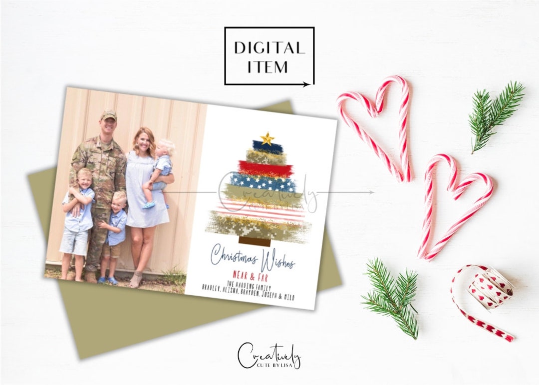Military Christmas Card, Military Holiday Card, Patriotic Christmas ...