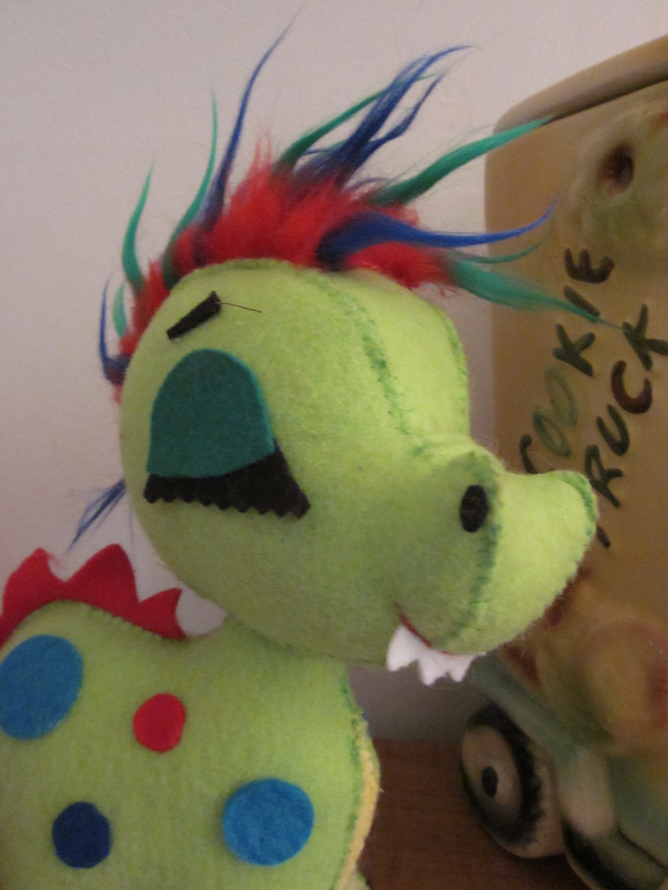 Felt Dinosaur: Punk Doo the Dino - Etsy