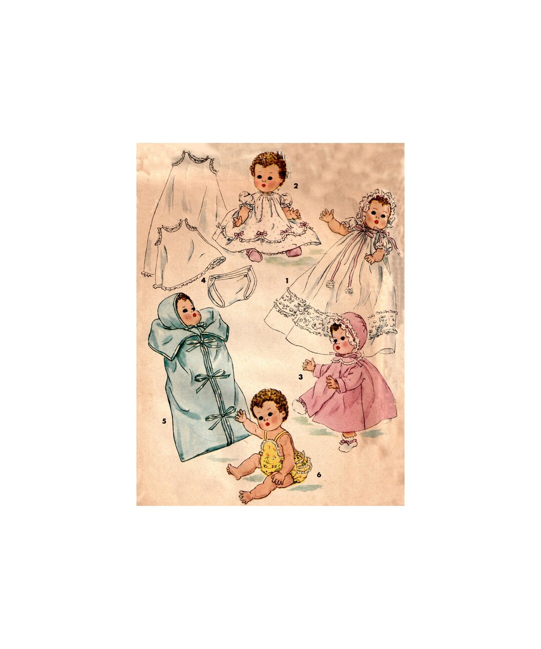 Vintage Simplicity 1406 Pattern for 20" Betsy Wetsy, Tiny Tears- PDF ...