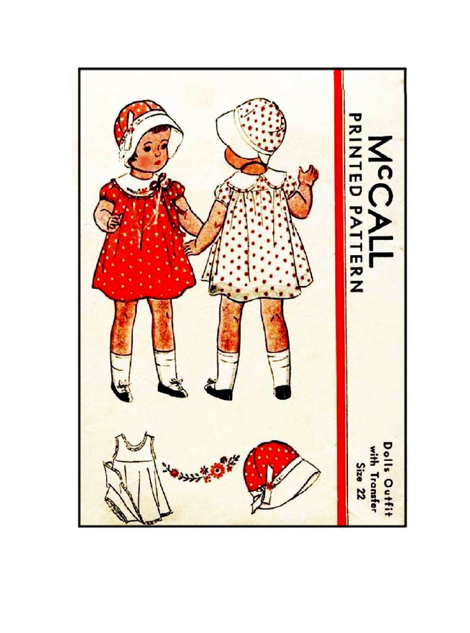 Mccall's 1933 22" Shirley Temple, Patsy Doll Clothes Pattern PDF - Etsy