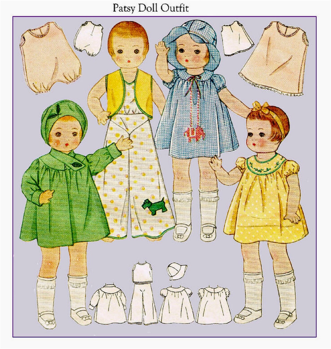 Mccall 1918 14" Patsy Doll Clothes Pattern PDF - Etsy