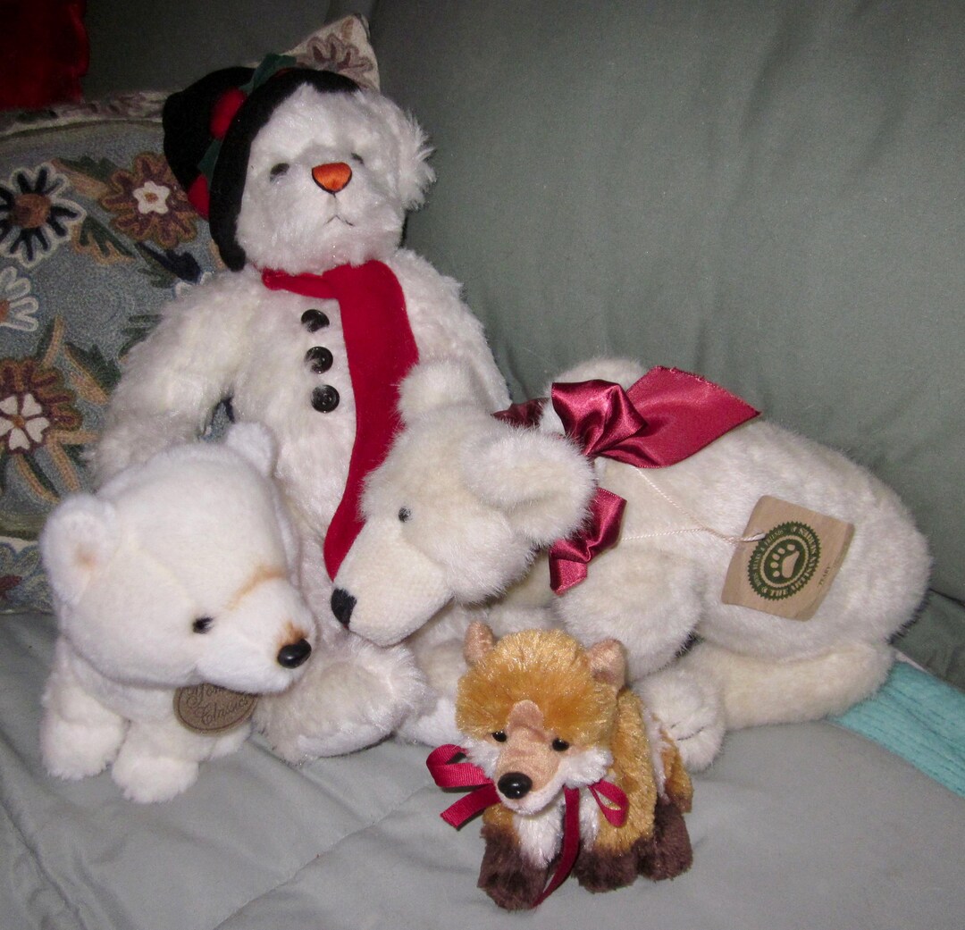 Lot of 4 Christmas Plush Animals: Yamiko, Ganz, Boyd's & Fox - Etsy