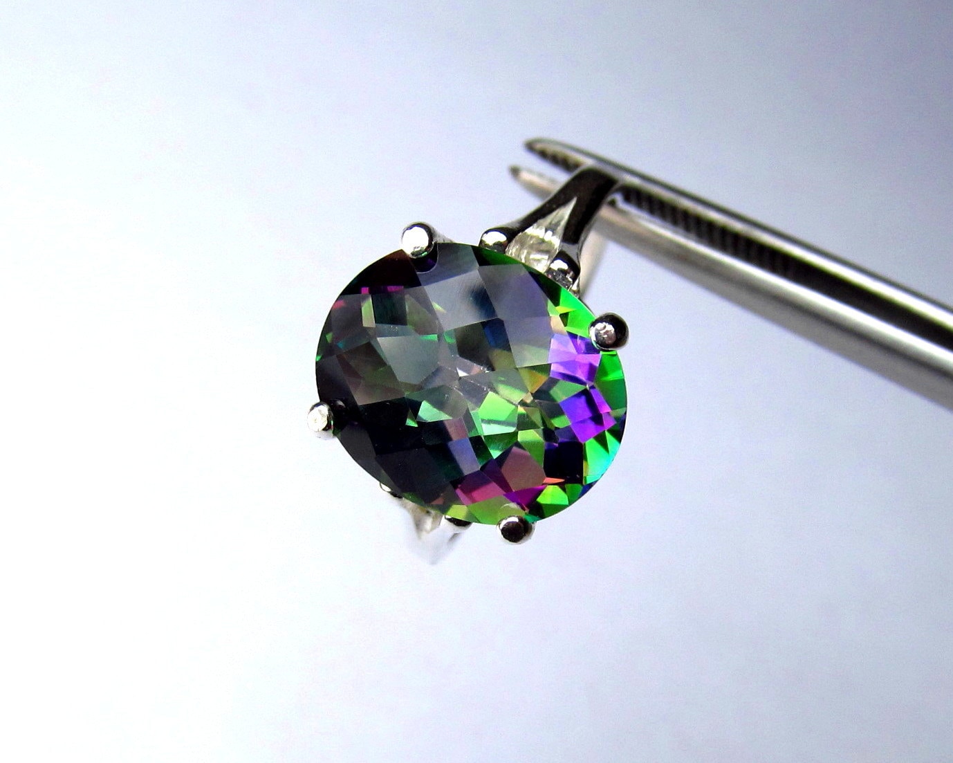 Exquisite Genuine Mystic Rainbow Topaz Checkerboard Oval in - Etsy