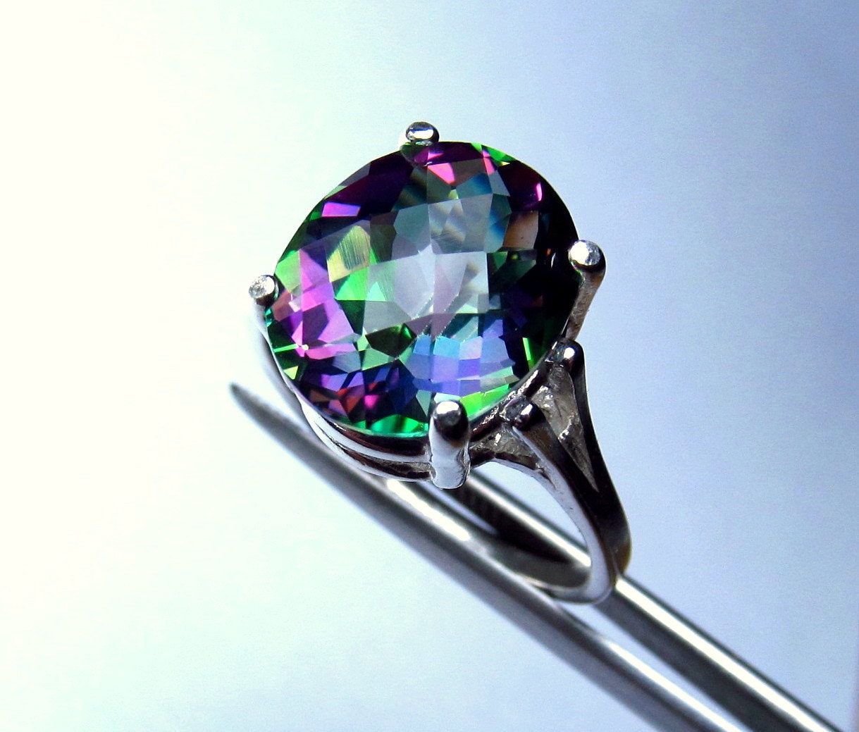 Exquisite Genuine Mystic Rainbow Topaz Checkerboard Oval in - Etsy