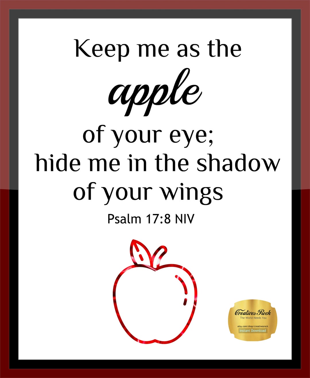 8 X 10 Apple of Gods Eye Art Home Decor | Wall Print Home Decor ...