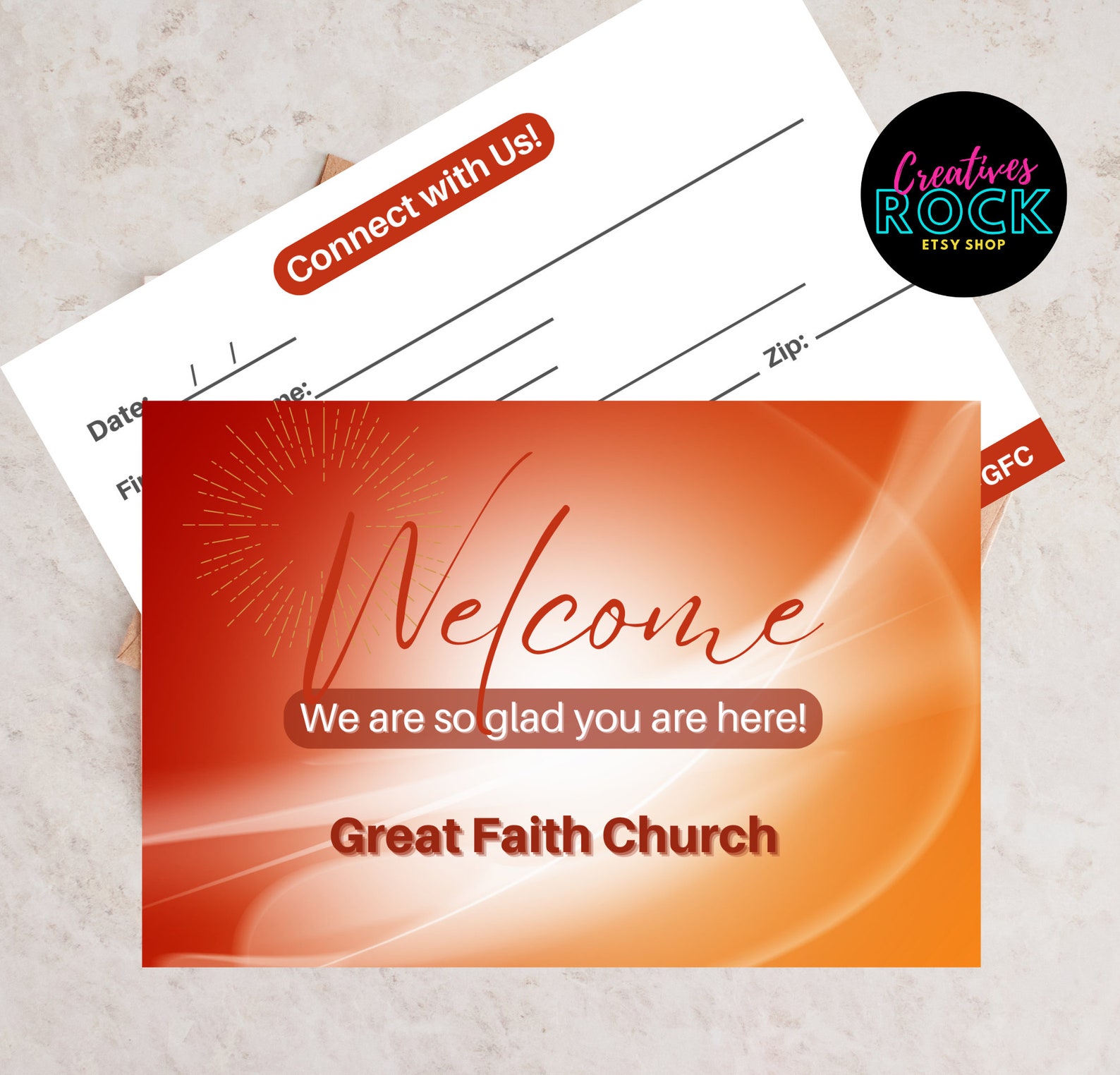 Welcome Card Template | Connect Card | Church Connect | Template ...