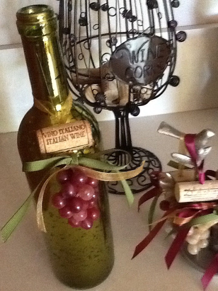 Wine Bottle Decorations, Grape Ornament,...wine Grape Cluster Ornament ...