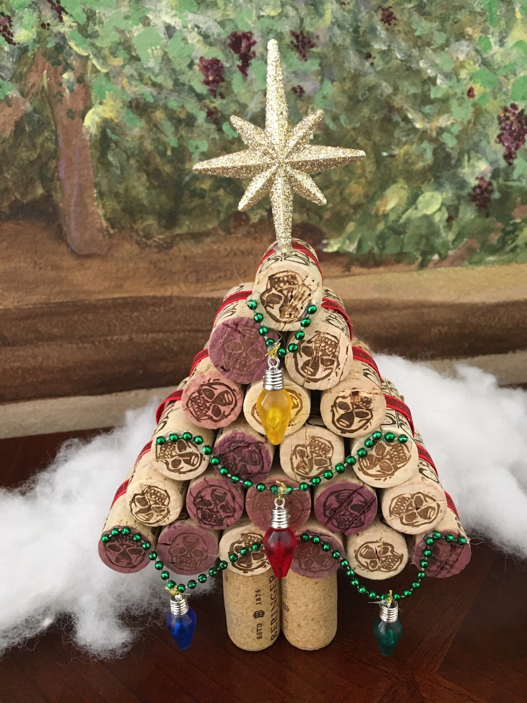 Wine Cork Christmas Tree.....upcycled Cork Christmas Decorations ...