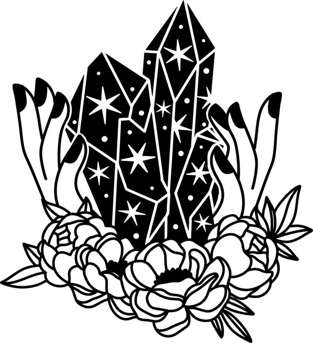 Hands With Crystals Vinyl Decal - Etsy