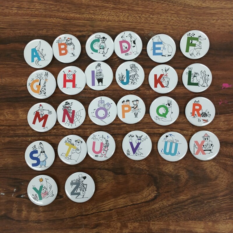 Alphabet Buttons - Etsy