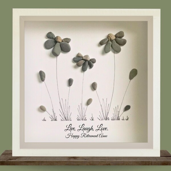 Pebble Art Flowers - Etsy