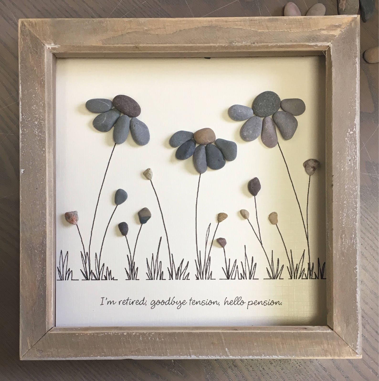 Flower Pebble Art Perfect Gift of Everlasting Valentines | Etsy