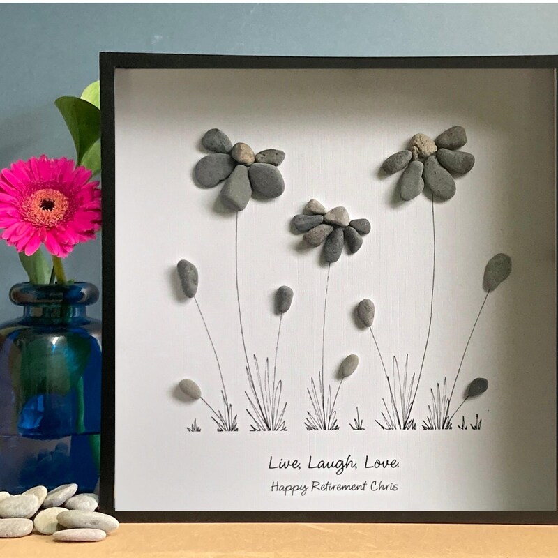 Pebble Art Flowers - Etsy