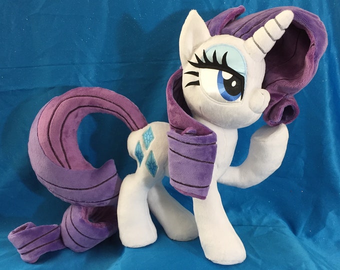 Rarity Handmade Custom Plush - MLP - My Little Pony - Plushie - Stuffed ...