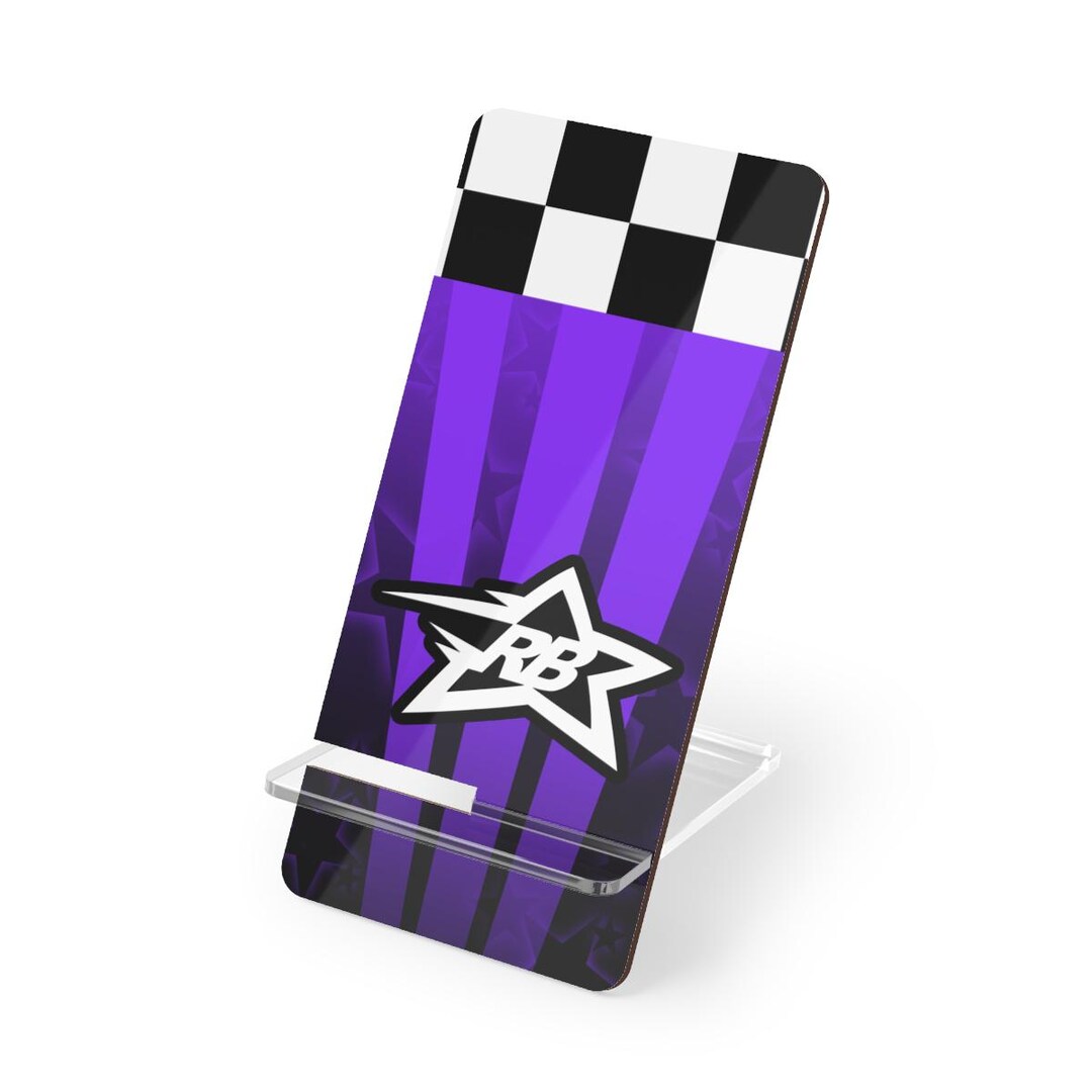 Cell Phone Stand - Purple / Black / Checker - Etsy