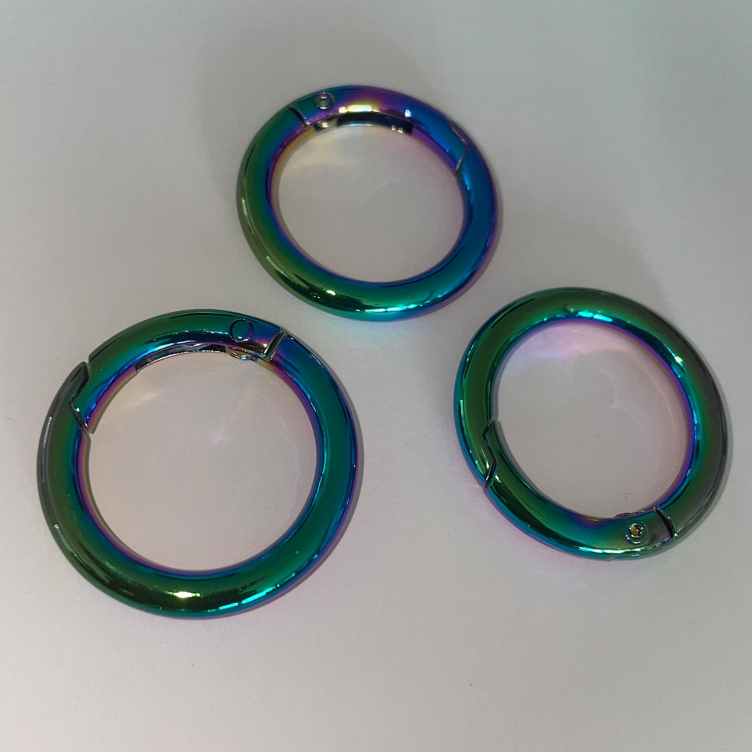 2pcs Round Spring O Rings Sizes 20mm, 25mm for DIY Key Fob Keyring ...