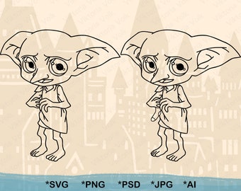 Paper, Party & Kids Papercraft Embellishments Cute Dobby Cut File Dobby ...