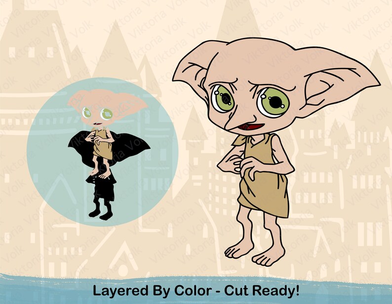 Paper, Party & Kids Papercraft Embellishments Cute Dobby Cut File Dobby ...