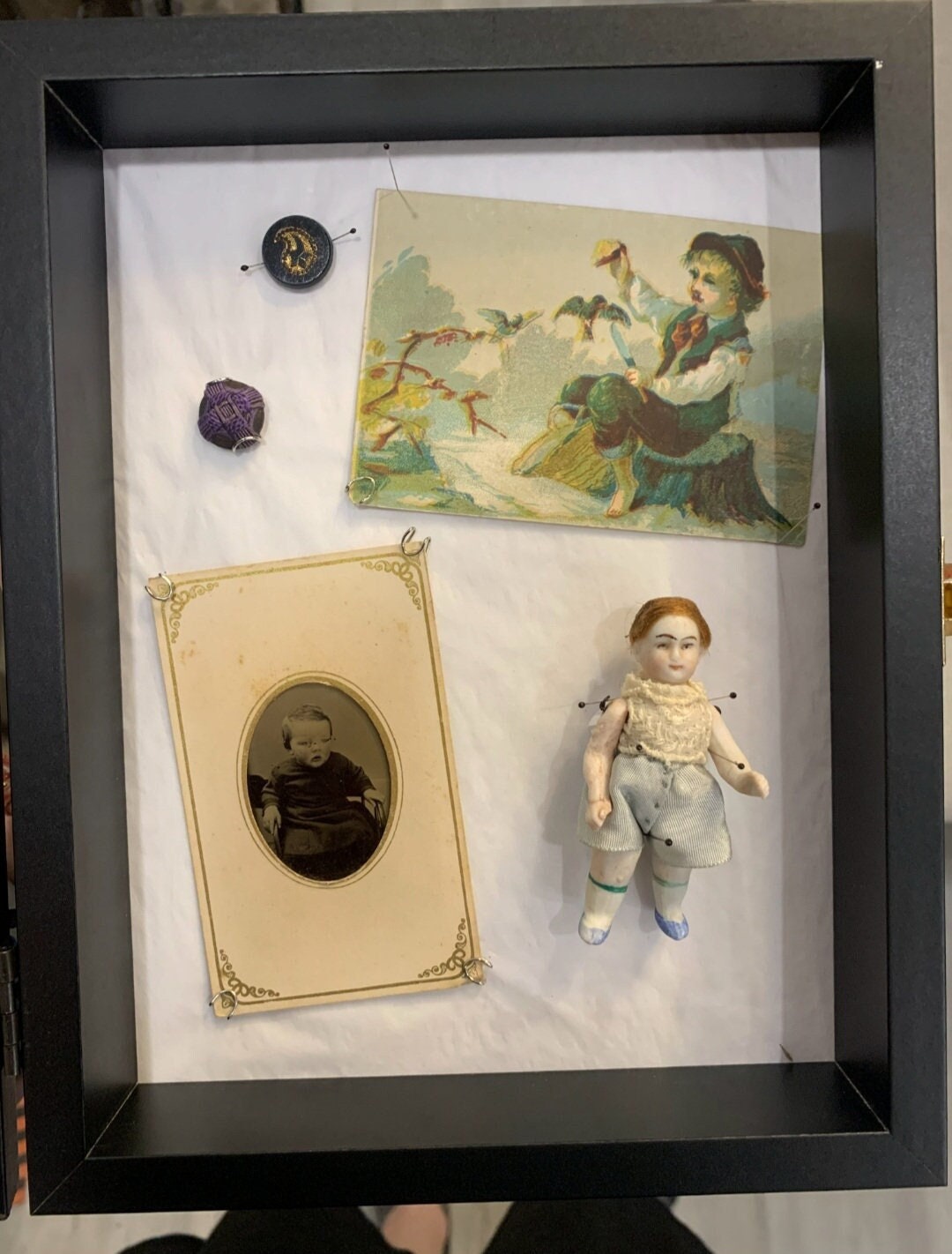 Antique 1800s Haunted Postmortem Baby Tintype Porcelain RARE MALE Doll ...