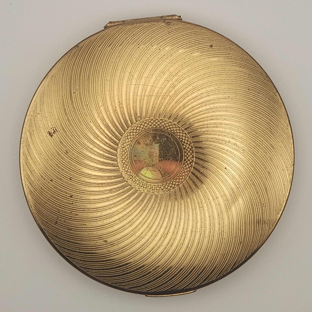Vintage Stratton England Gold Compact, Vintage Powder Compact, Antique ...