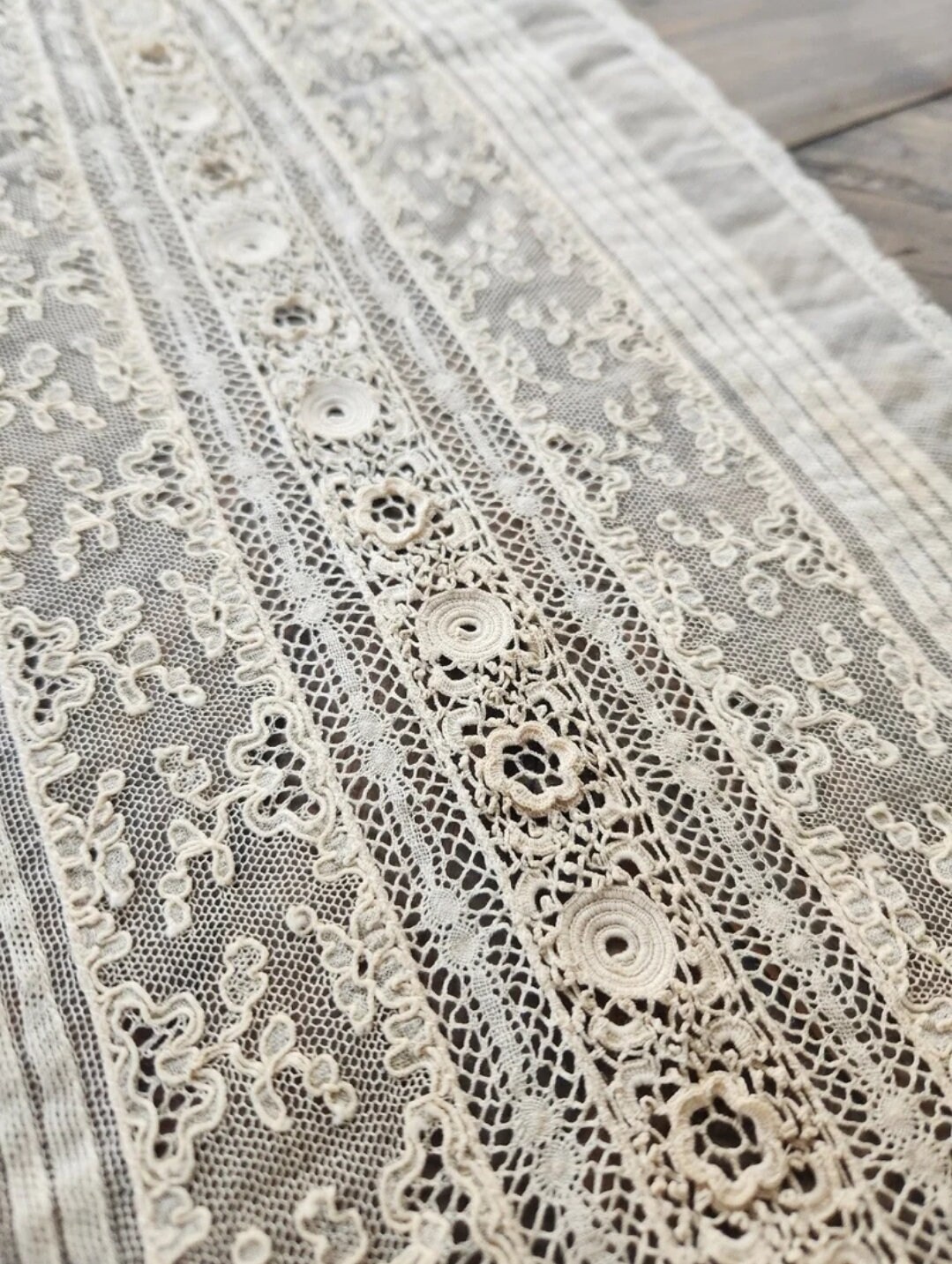 1900 Handmade Lace Modesty Panel Edwardian Victorian Antique Lace ...