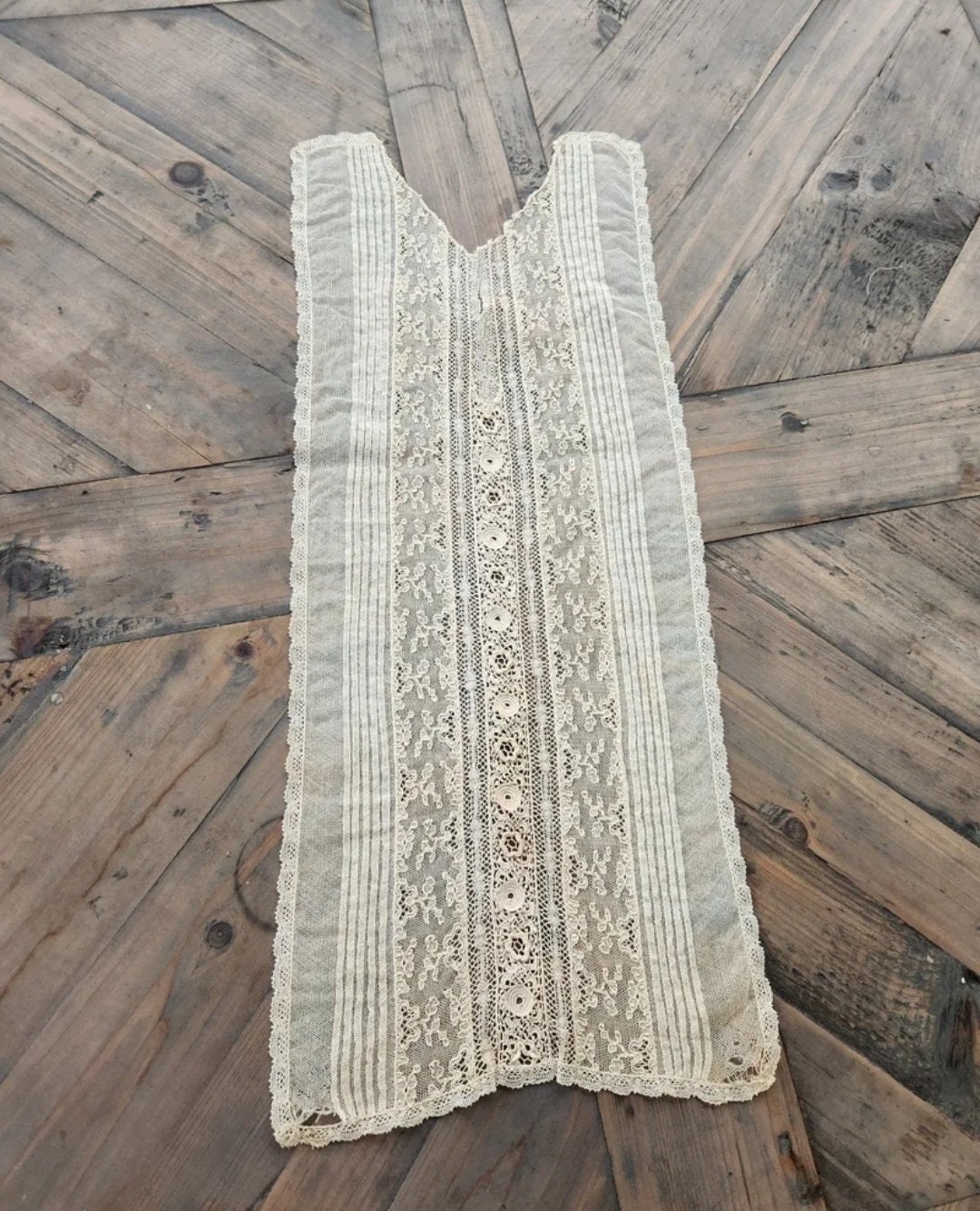 1900 Handmade Lace Modesty Panel Edwardian Victorian Antique Lace ...