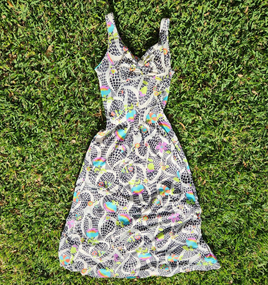 1970s Formfit Rogers Psychedelic Slip Dress RARE Pattern Medium Large ...