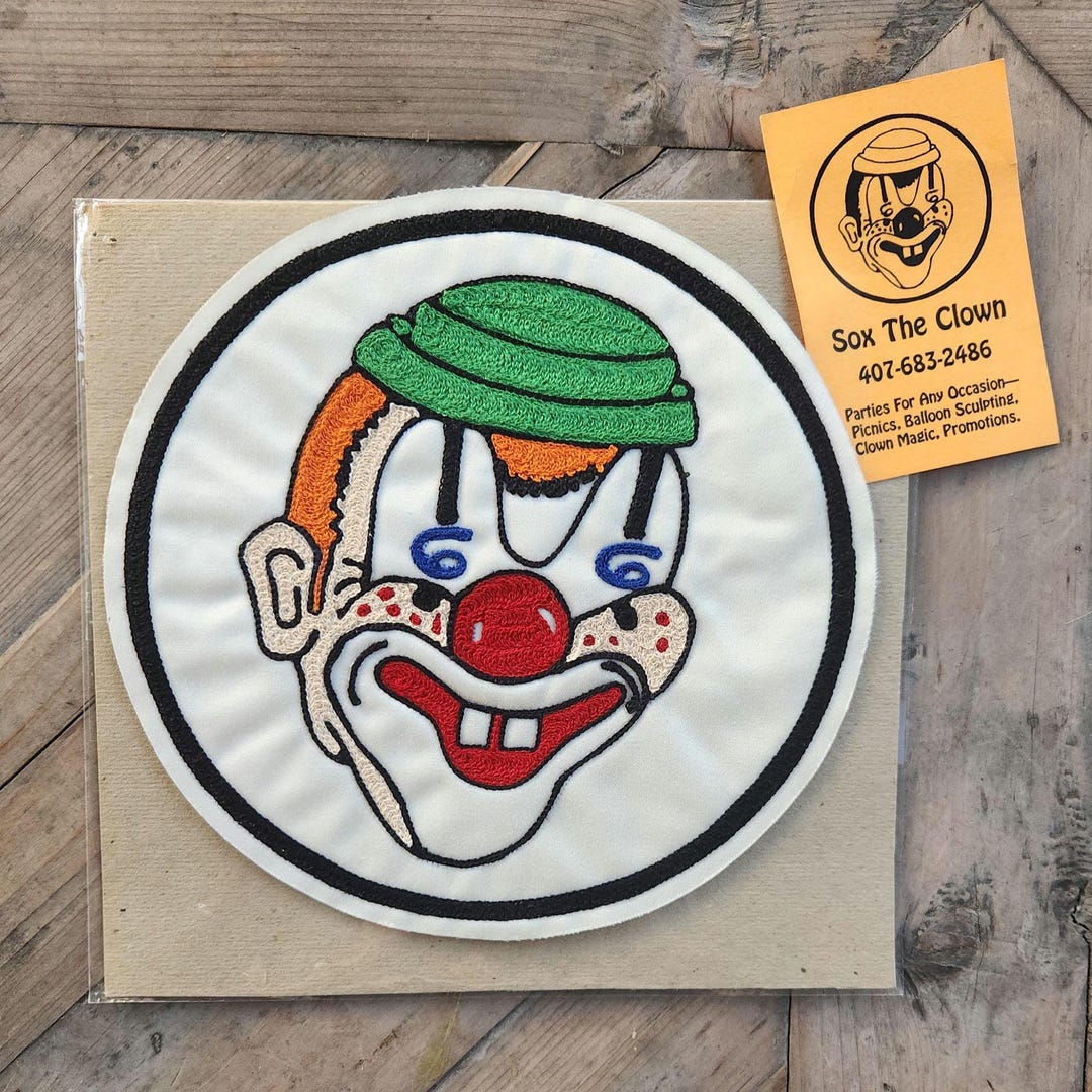 Vintage Iron on Clown Patch Vintage Clown Collectable With Original ...