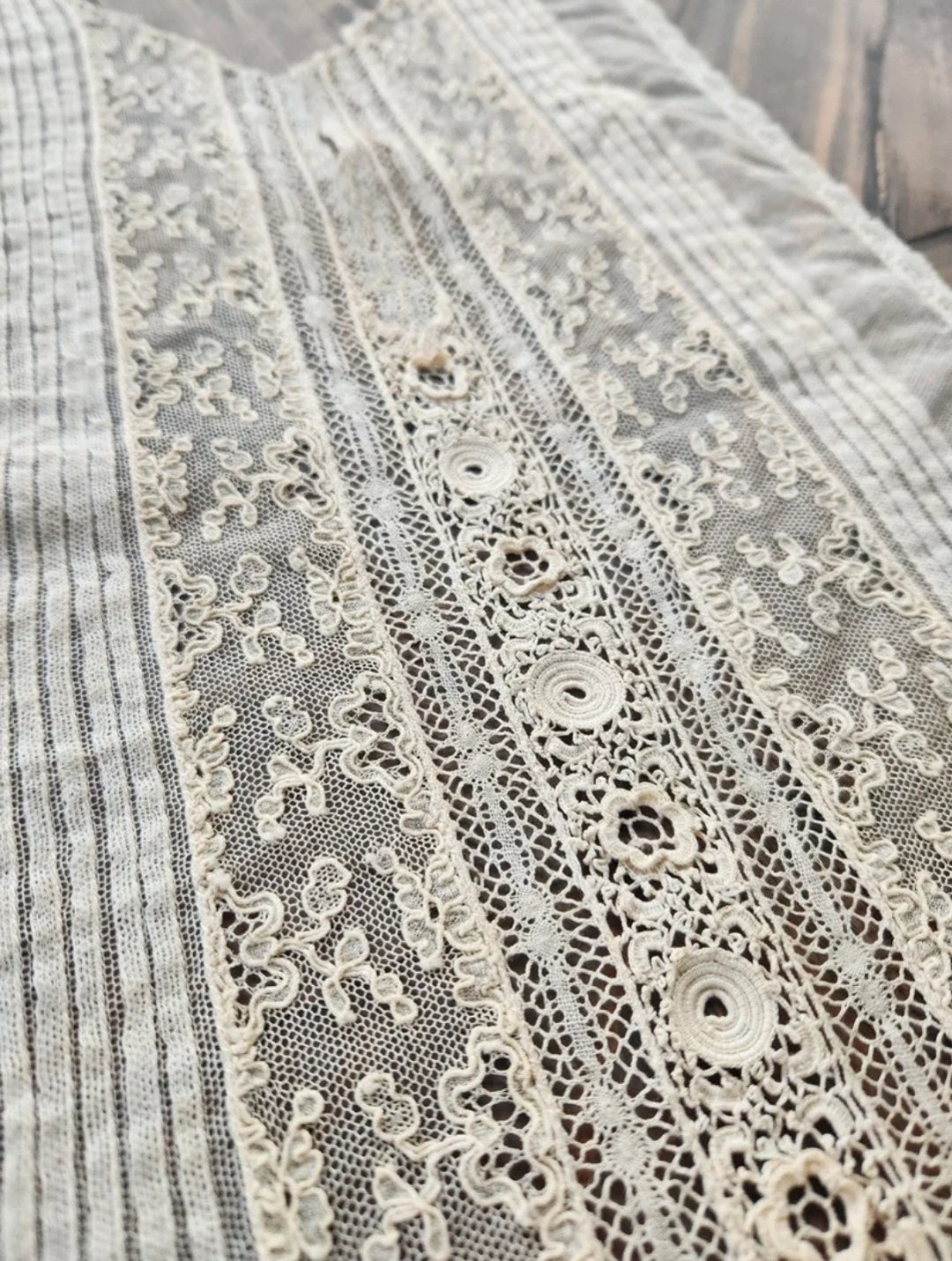 1900 Handmade Lace Modesty Panel Edwardian Victorian Antique Lace ...