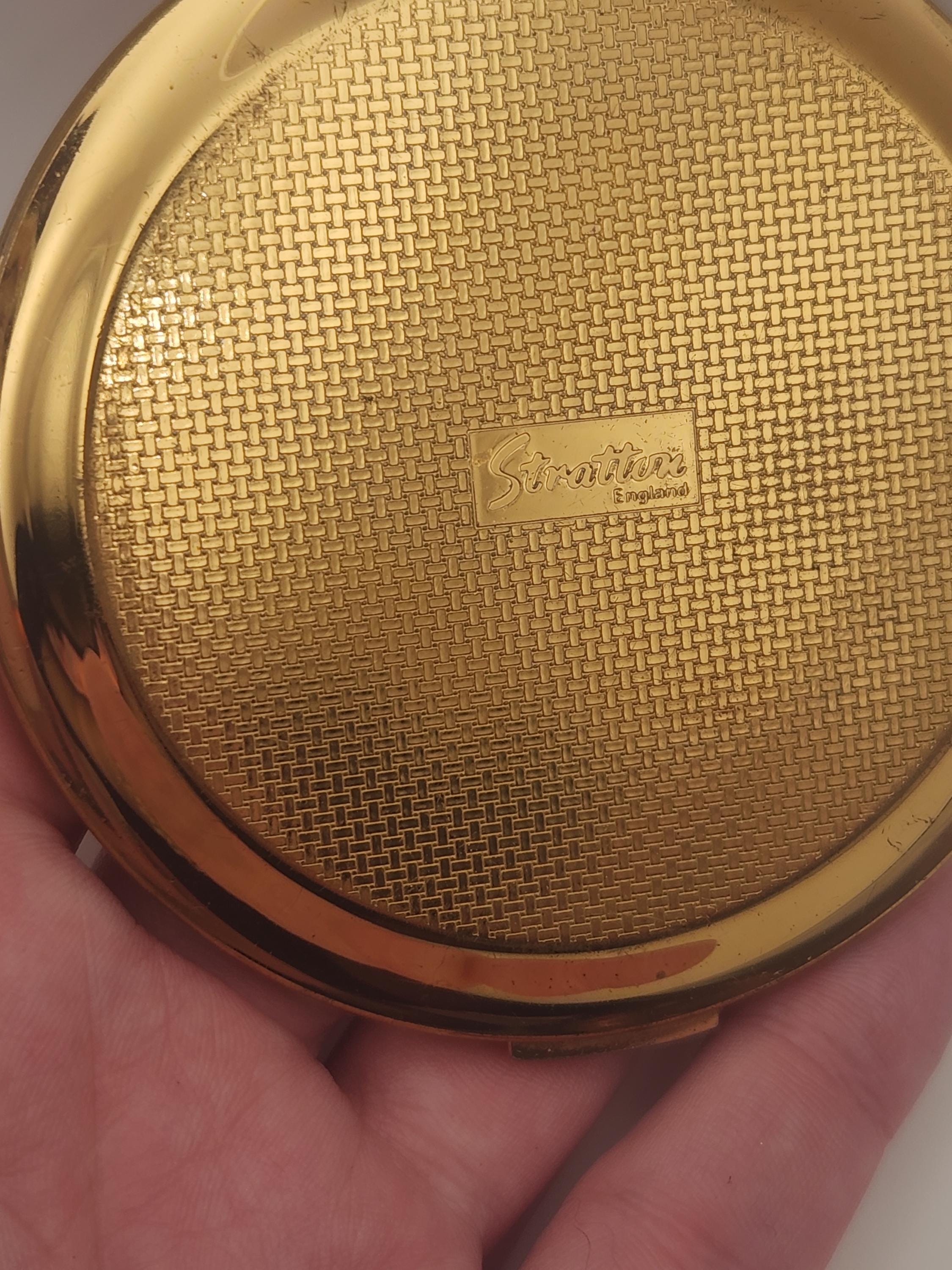 Vintage Stratton England Gold Compact, Vintage Powder Compact, Antique ...