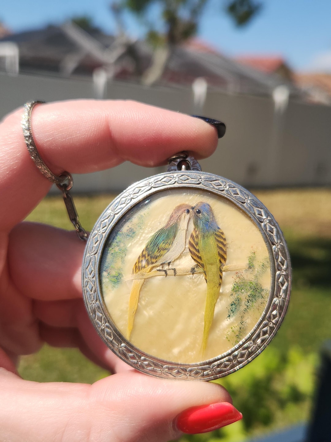 RARE JM Fisher 'bird of Love' Compact 1920s Powder Case Antique ...