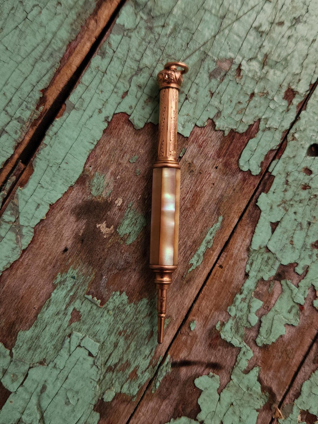 Antique Chatelaine Pencil Victorian Gold Filled Collapsible Pencil ...