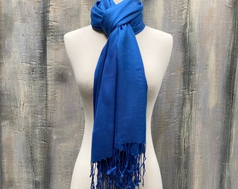 Royal Blue Shawl - Etsy