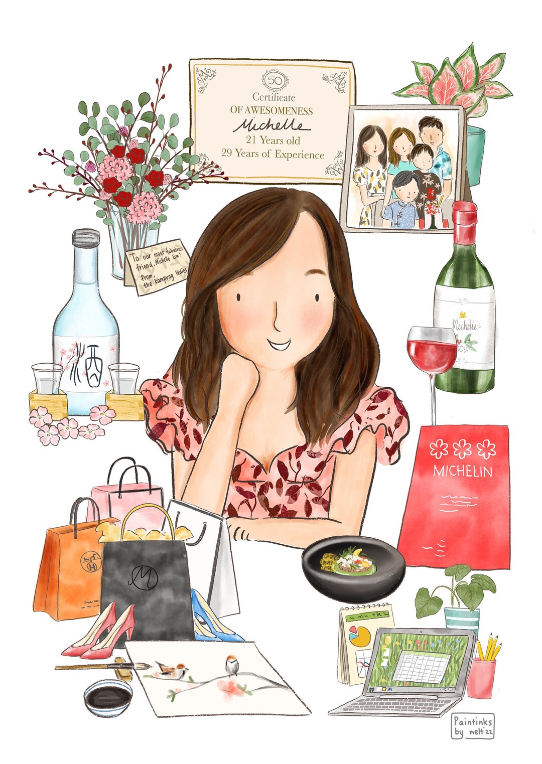 Custom Illustrated: Digital Art of My Favourite Things. Great for ...