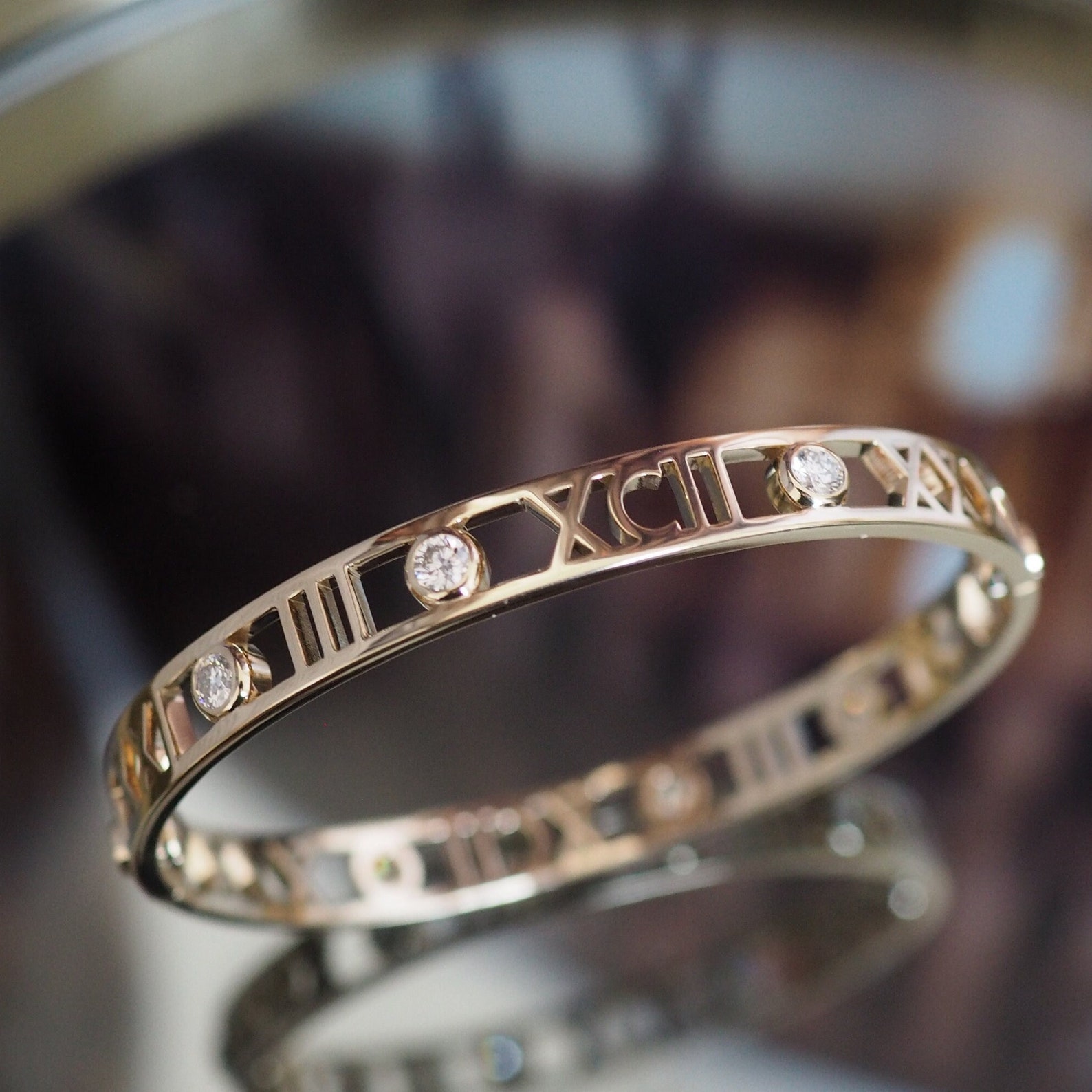 Roman Numeral Gold Bangle With Screwdriver - Etsy