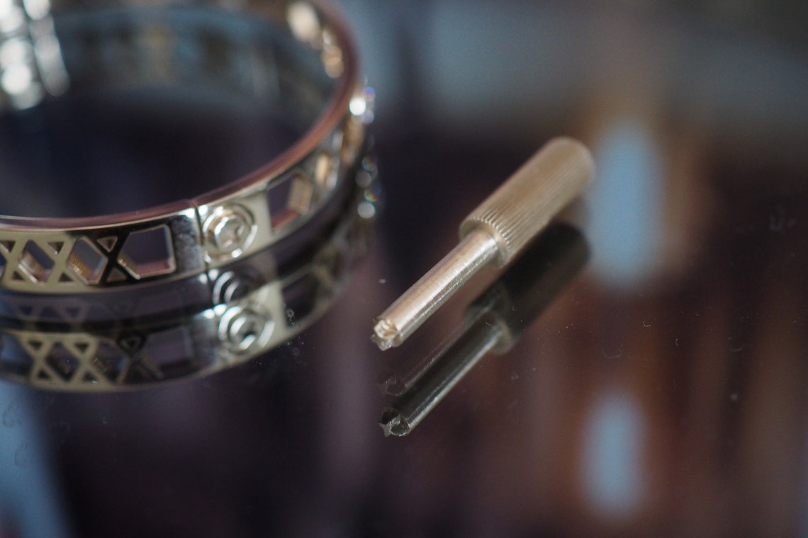 Roman Numeral Gold Bangle With Screwdriver - Etsy