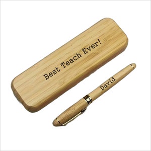 Personalized Wood Ink Pen, Custom Engraved Fountain Pen Gift for Men ...
