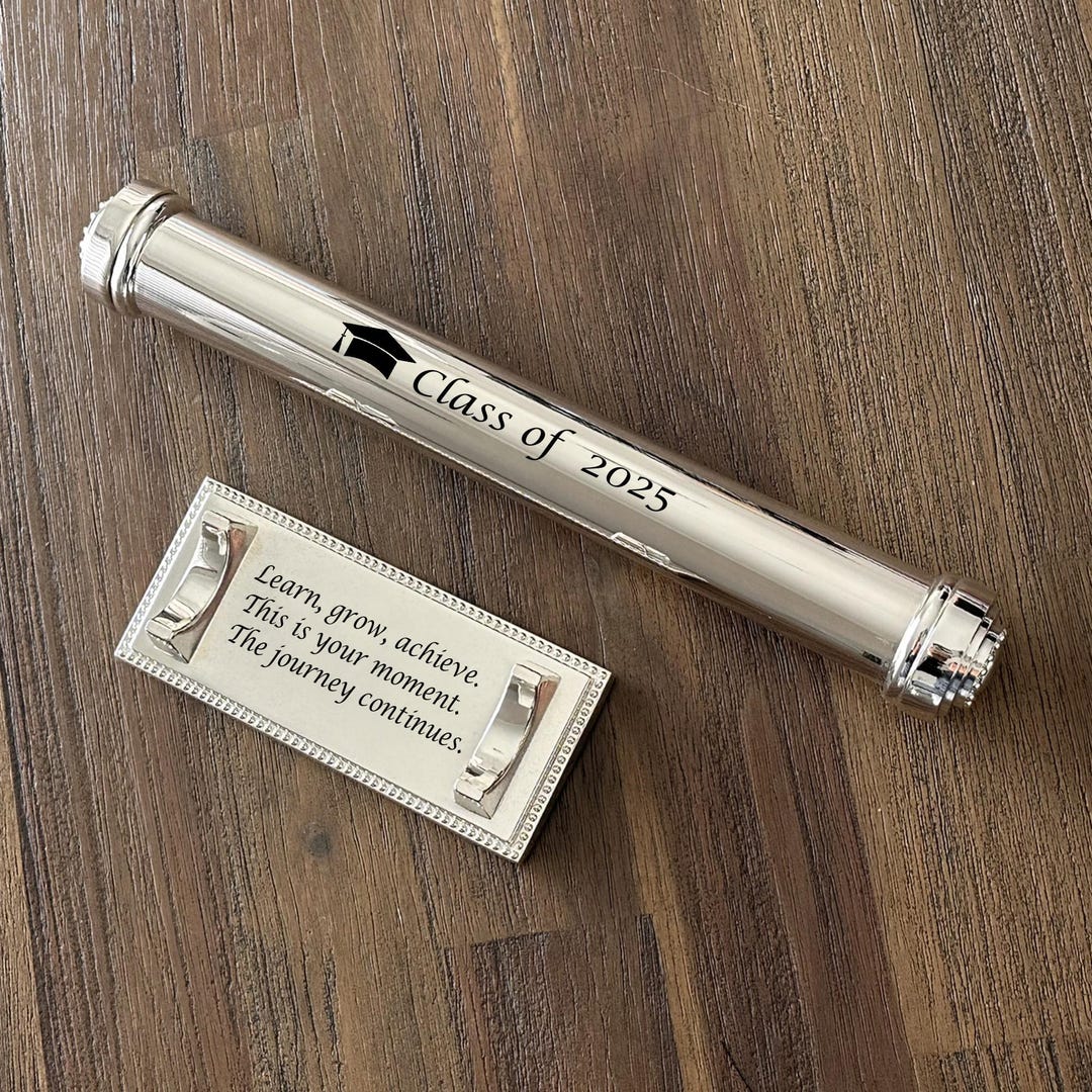 Personalized Silver Plated Graduation Certificate Holder: Engraved ...