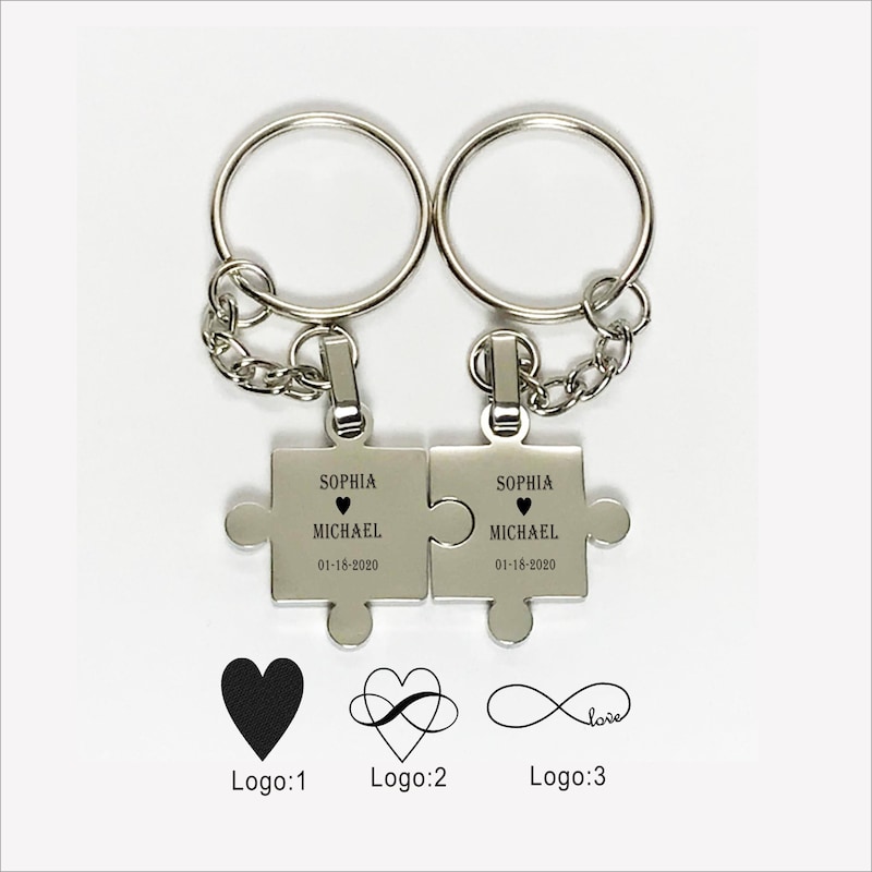 Puzzle Keychain - Etsy