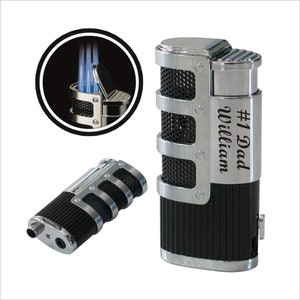 Personalized, Engraved Supernova Triple Jet Flame Torch Windproof ...