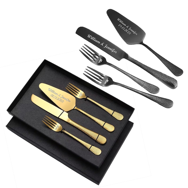 Gold Knife and Fork Set - Etsy