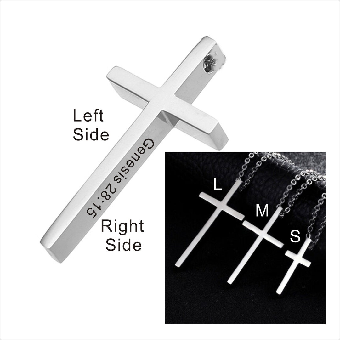 Personalized Men Cross Necklace Personalized Jewelry Men - Etsy